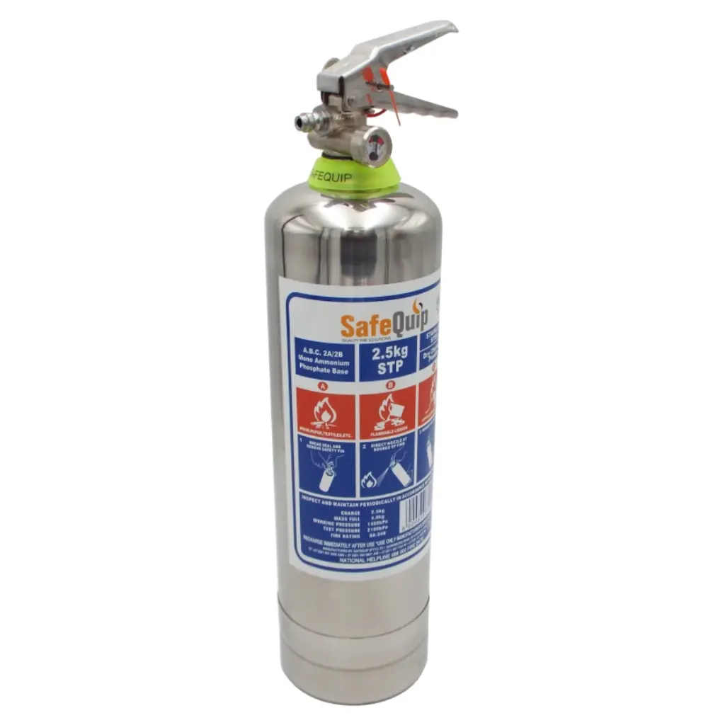 2.5kg DCP/STP fire extinguisher - stainless steel | Safety Signs ...